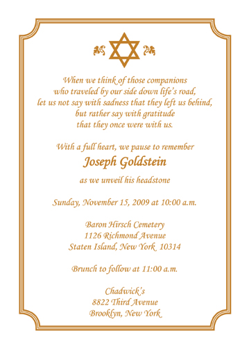 Unique Tombstone Unveiling Invitation Cards for a Memorable Event