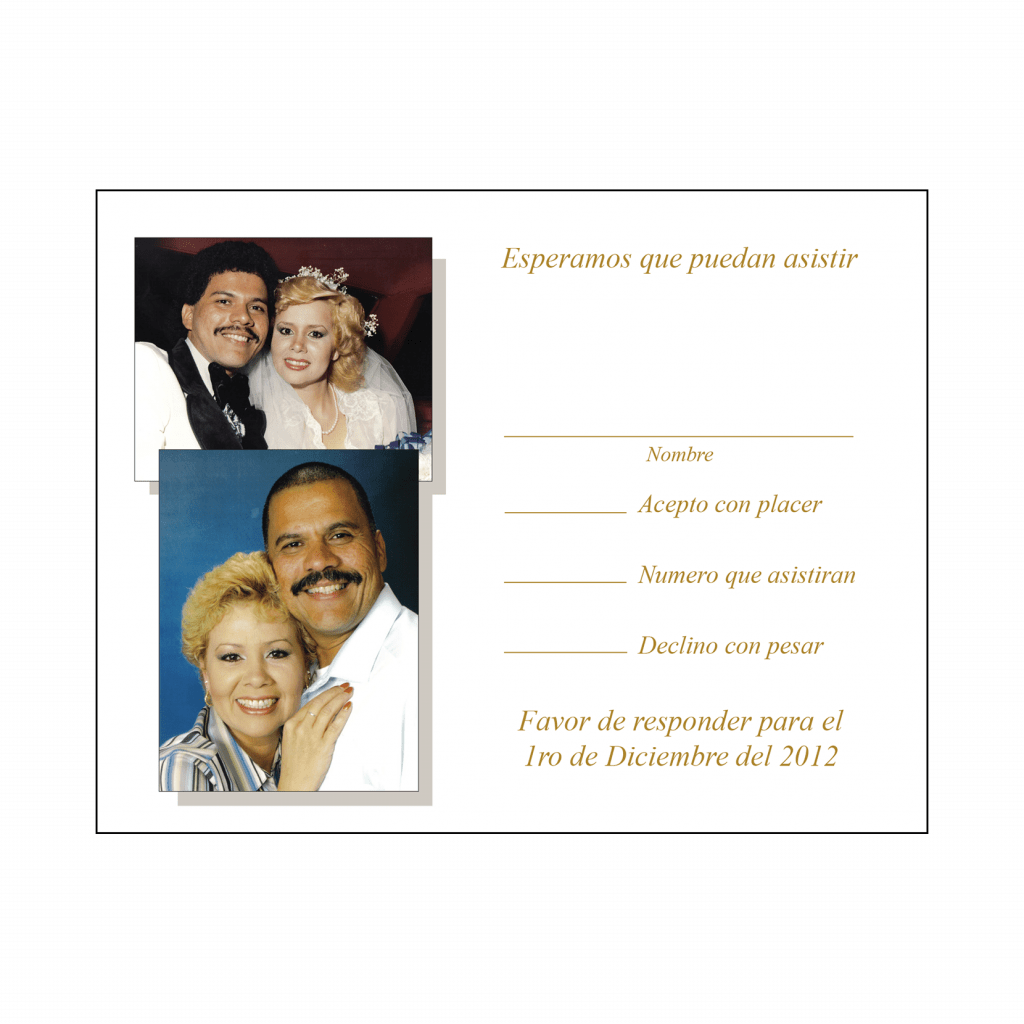 25th Anniversary Party Invitation, Style 1S Spanish ⋆ IPV Studio